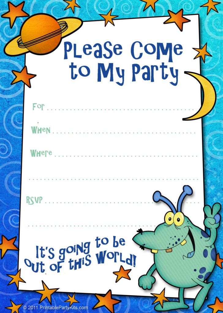 Free Printable Alien Monster Invitations Template Printable Party Kits ...